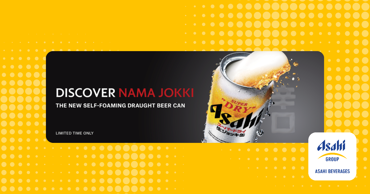 Nama Jokki, the new self-foaming draught beer can - Asahi Beverages